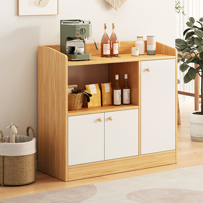 速发厨房橱柜家用收纳柜多层落微置物柜地波炉储物柜子防尘带门置