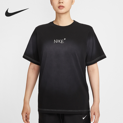Nike/耐克官方正品Sportswear女士字母印花宽松短袖T恤II0451-010
