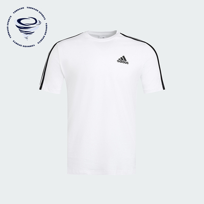 Adidas/阿迪达斯正品夏季透气简约男士运动经典休闲短袖T恤KU3922