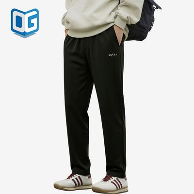 Adidas/阿迪达斯正品简约纯色中腰男黑色经典休闲休闲裤KQ5308