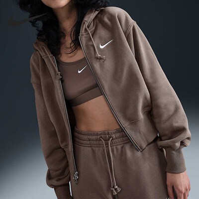 Nike/耐克官方正品秋冬新款女士短款收腰针织保暖外套HJ0941-233
