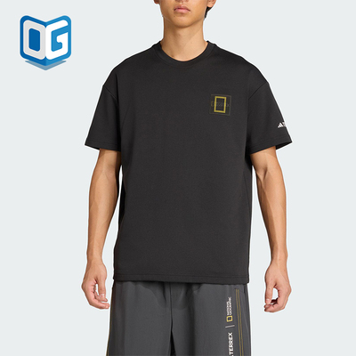 Adidas/阿迪达斯正品夏季男女圆领套头简约经典印花短袖T恤KC2352