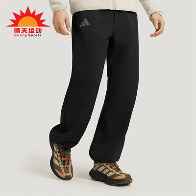 Adidas/阿迪达斯正品2025冬季款男士日常直筒印花保暖长裤KC6998