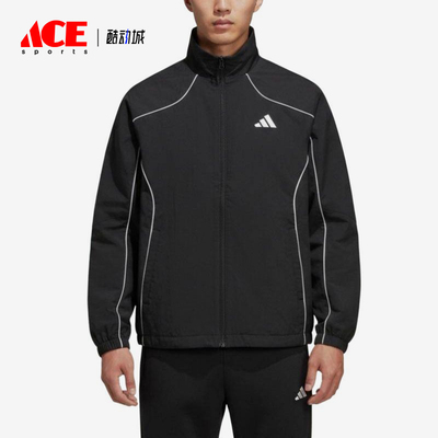 Adidas/阿迪达斯正品新款男黑白色训练健身经典夹克外套KY9983