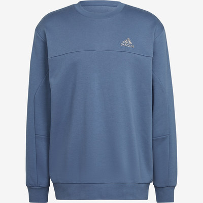 Adidas阿迪达斯正品男款品牌Logo图案圆领套头长袖T恤HM7893