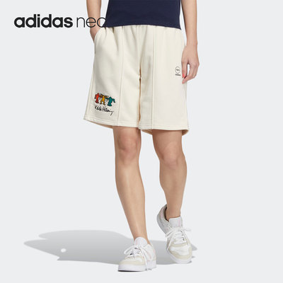Adidas/阿迪达斯正品neo凯斯·哈林联名女子运动短裤HS6831