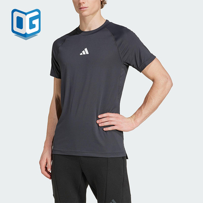 Adidas/阿迪达斯正品2025男士健身圆领经典训练运动短袖JY9511