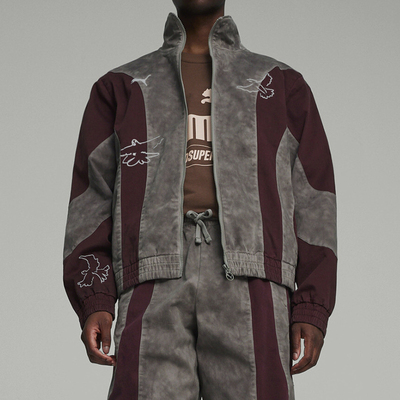 Puma/彪马正品KIDSUPER联名款男士复古潮流印花立领休闲外套