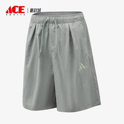 Adidas/阿迪达斯正品GFXWV新款男灰色时尚经典系带中腰短裤KR5063