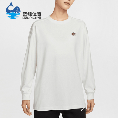 Nike/耐克正品秋季新款女士印花刺绣简约宽松T恤IB1670-133