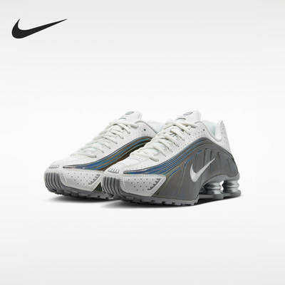 Nike耐克正品ShoxR4女款低帮防滑耐磨舒适百搭跑步鞋IB7703-100