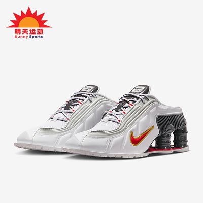 Nike/耐克正品ShoxMR4新款女白红色街头经典穆勒凉鞋IM5420-100