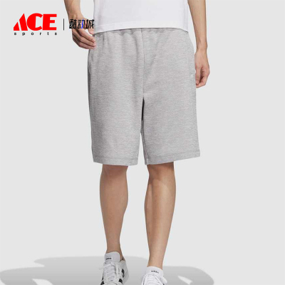Adidas/阿迪达斯正品2025男士日常松紧腰透气刺绣运动短裤JJ4220