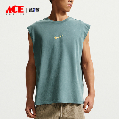 Nike/耐克正品夏季男士透气简约圆领轻盈亲肤背心T恤IH1976-382