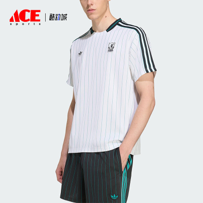 Adidas/阿迪达斯正品三叶草男女运动圆领套头透气足球短袖JW5466