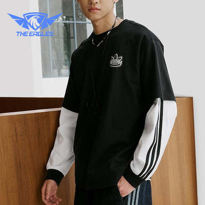 Adidas/阿迪达斯正品三叶草男女圆领简约经典运动短袖T恤KC3107