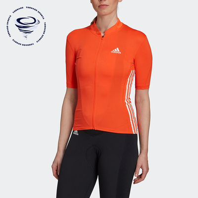 Adidas/阿迪达斯正品时尚女士条纹印花透气舒适短袖T恤HM6421