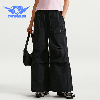 Nike/耐克正品Sportswear女士运动宽松中腰结构感长裤IR1639-010