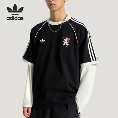 Adidas/阿迪达斯正品BLK T-SHIRT三条纹男士经典运动短袖KY2197
