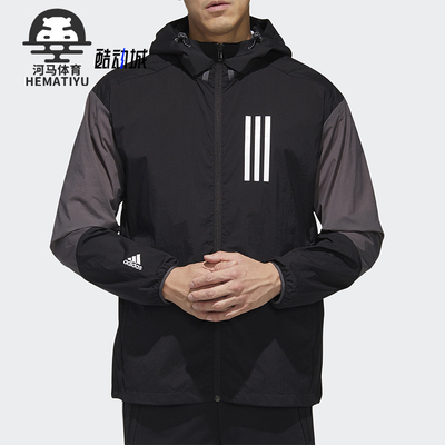 Adidas正品男子运动休闲梭织夹克