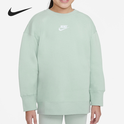 Nike/耐克正品儿童时尚休闲简约潮流圆领长袖卫衣DD7473-017