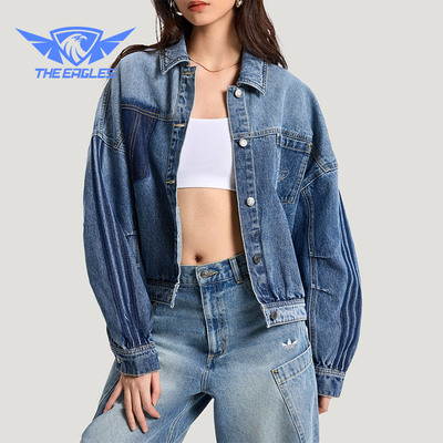 Adidas/阿迪达斯正品三叶草DENIMJACKET新款经典女夹克外套KR5042