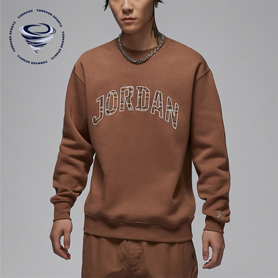 耐克男士针织复古户外印花卫衣