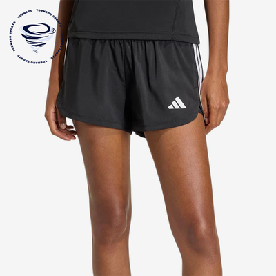 Adidas/阿迪达斯正品Pacer新款女黑色轻盈速干经典纯色短裤KD9742