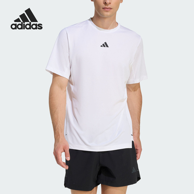 Adidas/阿迪达斯正品2026年男士简约休闲经典运动短袖T恤KE9934