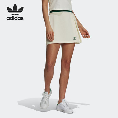 Adidas/阿迪达斯正品 Luxe Tennis 三叶草女子半身裙 H56434