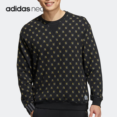 Adidas/阿迪达斯正品NEO新款男女运动印花宽松套头卫衣HM1992