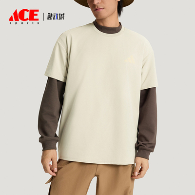 Adidas/阿迪达斯正品夏季男士运动户外时尚印花宽松短袖T恤KE3703