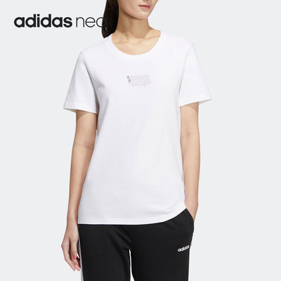 Adidas/阿迪达斯正品当季新款NEO女子印花运动T恤HS6836