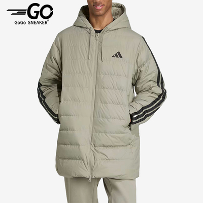 Adidas/阿迪达斯正品冬季男士宽松经典保暖休闲连帽羽绒服JM4062