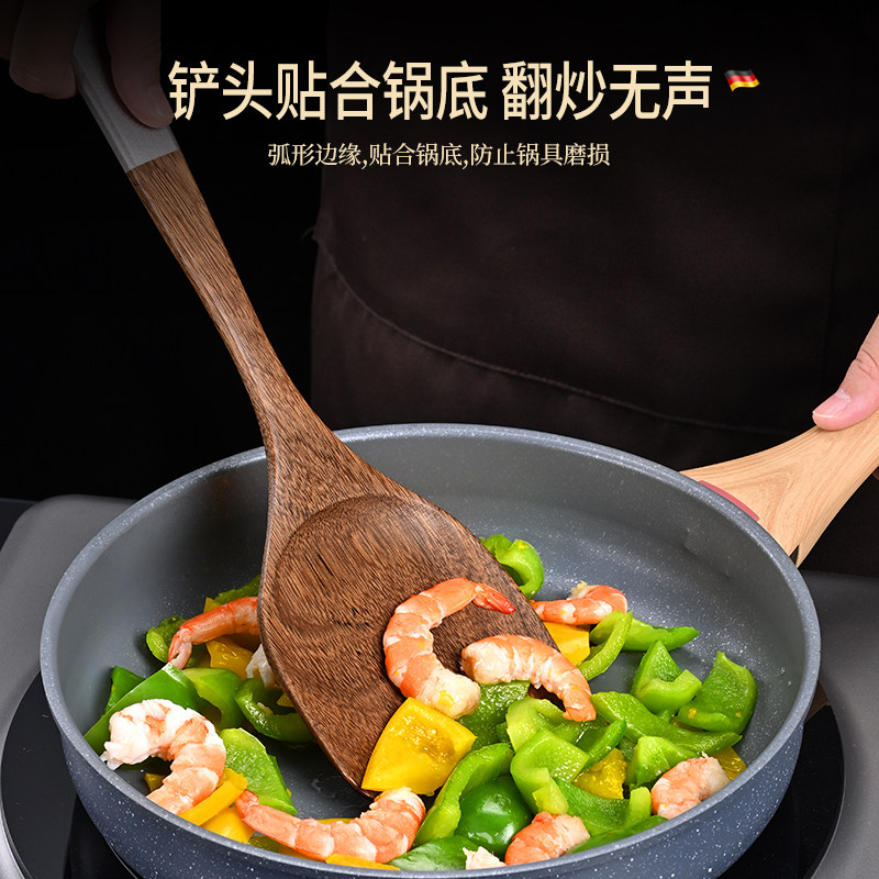 新品木铲家用不粘锅专用木质厨具木勺鸡翅K木锅铲O耐高温的木头炒