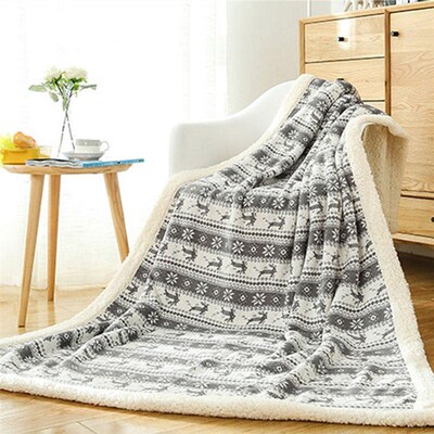 极速Europe Style Sofa Throw Blanket Elk Owl BlankeUts Comfor