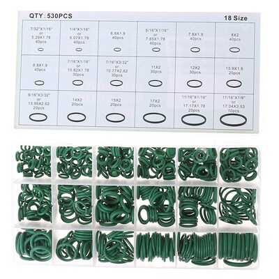 极速530Pcs Sealk O-ring Kit Repair Car Air Conditioning Rubb