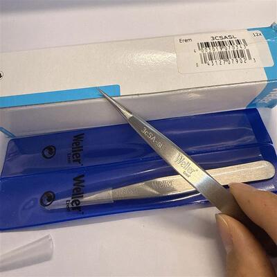 WELLER瑞士Erem 经济型精密镊子3CSASL尖头110mm不锈钢非磁性镊子