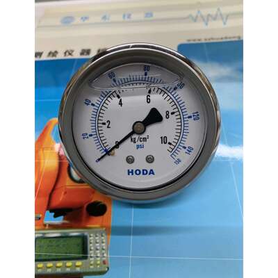 HODA牌抗震表油压表耐震表YN60ZT轴向带边1 2 5 7 10 15 25 35KG