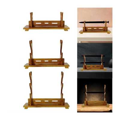 极速.Samurai Sword Holder Solid Wood JapanesPe Samurai Sword