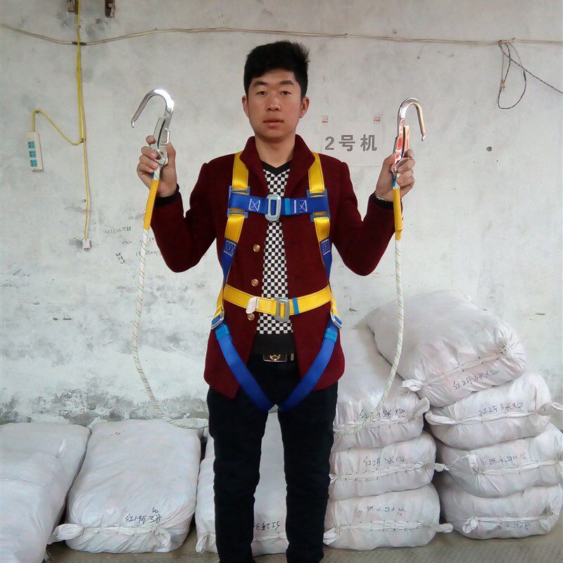 新品国标高空做业安全带户外建y筑施工架工保险带五点式双钩带空