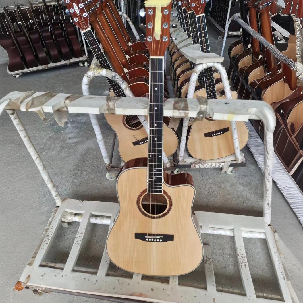 吉他40寸41寸单板木吉他民谣jita初学吉它guitar批发工厂民谣吉他