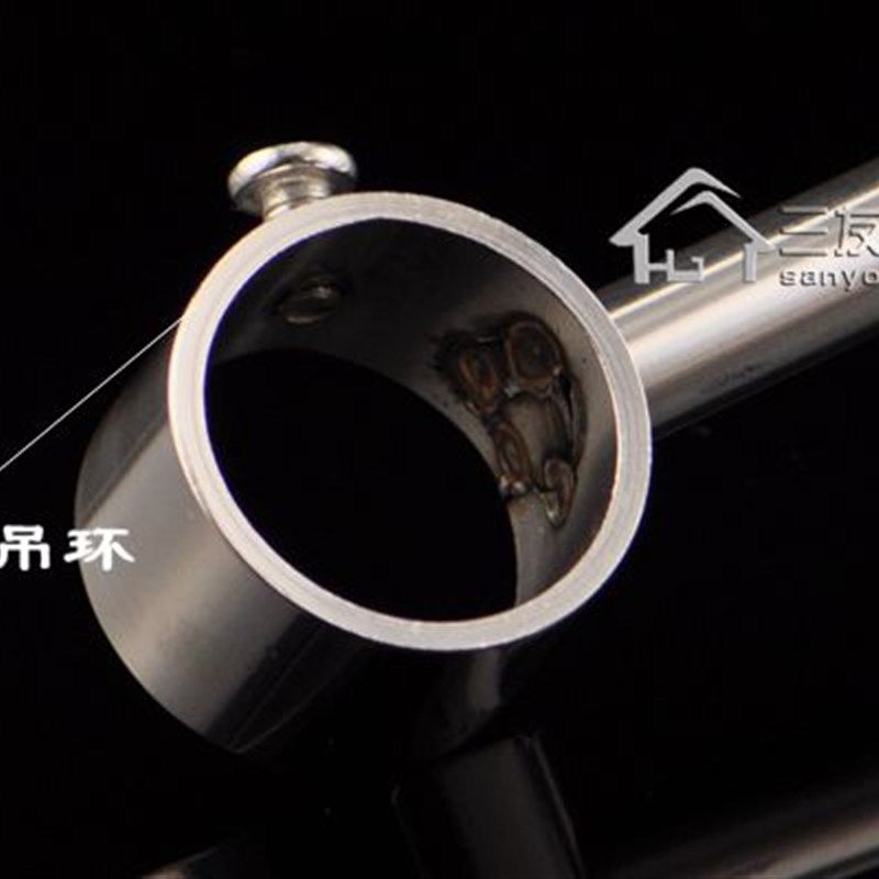 新品实心2532不锈钢固定v式晒衣架吊座顶座法兰座衣杆通座吊杆环