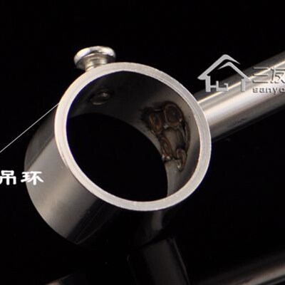 新品实心2532不锈钢固定v式晒衣架吊座顶座法兰座衣杆通座吊杆环