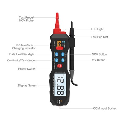 极速Digital Multimeter Voltage Meter Pen Type NCV MulYti Tes