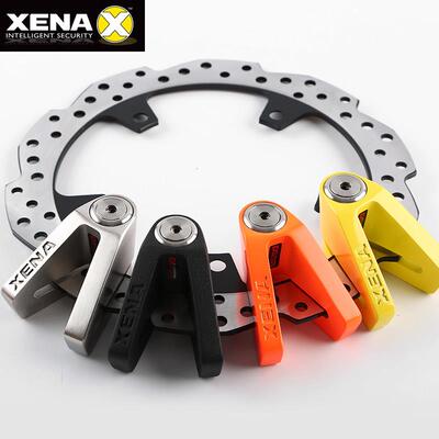 英国Xena盘式刹车锁X1X2摩托车锁摩托车电动车防盗锁不锈钢锁提醒