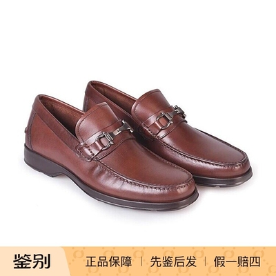 菲拉格慕FERRAGAMO奢侈品GANCIO扣饰男鞋经典款商务休闲皮鞋