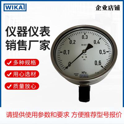 WIKA压力表 不锈钢材质 用于过程工业标准型232.50.160系列压力表