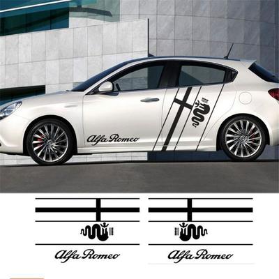 适用于阿尔法罗密欧 Giulia Stelvio全系车门贴纸侧裙拉花车贴
