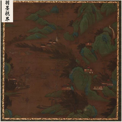 明仇英青绿山水图国画485x468厘